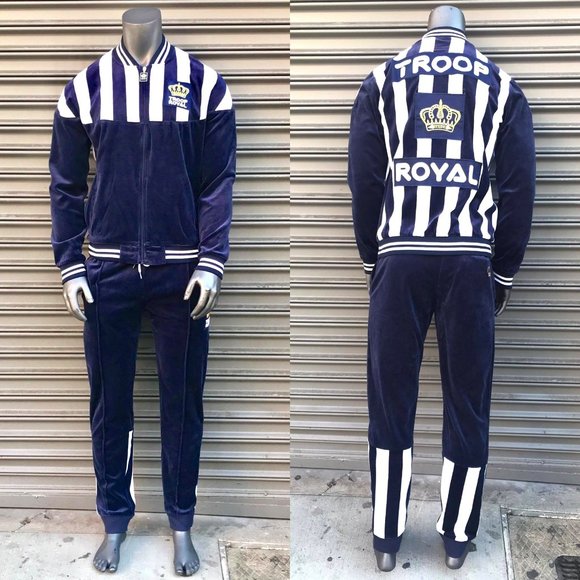 Troop | Other | Mens Troop Navy White Velour Tracksuit | Poshmark